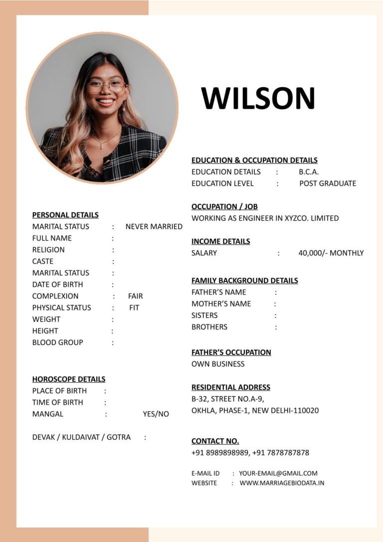 How to Create a Marriage Biodata Step by Step (With Simple Checklist ...
